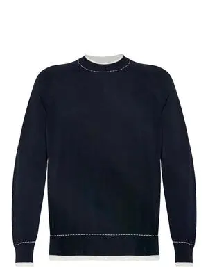 Eleventy Long-sleeve Crew-neck Sweater - Blue