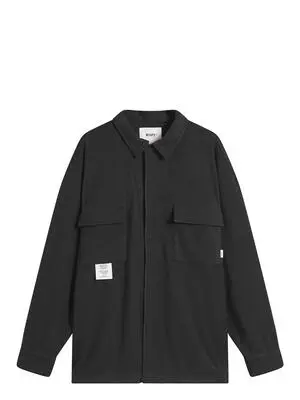 WTAPS Poly Fleece Back Motif Overshirt - Black