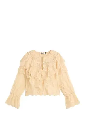 Rixo Faryn Lace Top - Vintage Cream