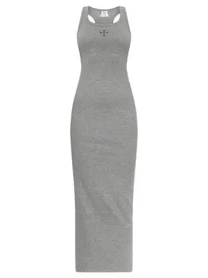 Vetements Logo-detail Sleeveless Dress - Grey