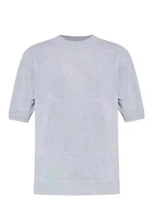 Eleventy Short-sleeve Knitted T-shirt - Grey