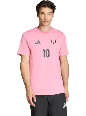 Adidas Messi Name&number Graphic T-shirt - Bliss Pink