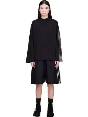 Adidas Y-3 Sport Uniform Raw Cut 3-stripes Shorts - Black