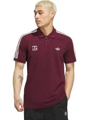 Adidas Texas A&m Aggies X Originals Jersey Cotton Polo - Team Maroon / Cream White