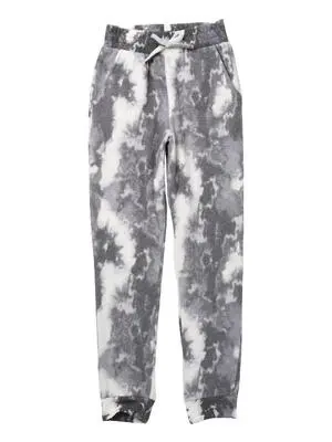 LOVE, FIRE Tie Dye Jogger - Black White Tie Dye