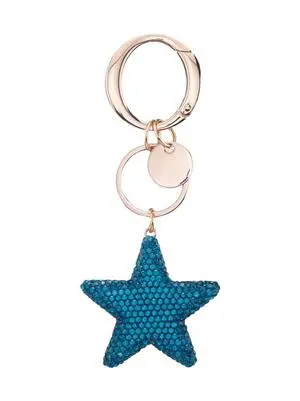 Nina Crystal Embellished Star Bag Charm Blue
