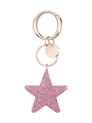 Nina Crystal Embellished Star Bag Charm Icy Pink