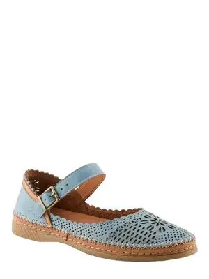 SPRING STEP SHOES Zabelle Mary Jane Flat - Denim Blue