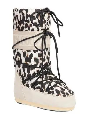MOON BOOT® Icon Water Repellent Boots - Light Leopard