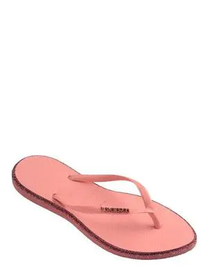 Havaianas Slim Point Glitter Flip Flop - Canyon Clay/blossom