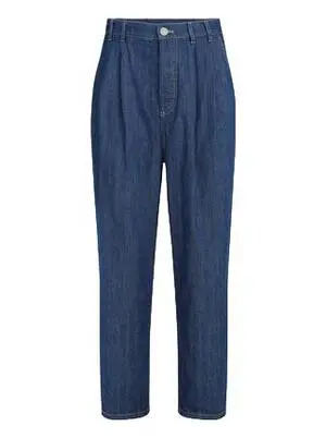 Brunello Cucinelli Double Pleated Trousers - Dark Denim