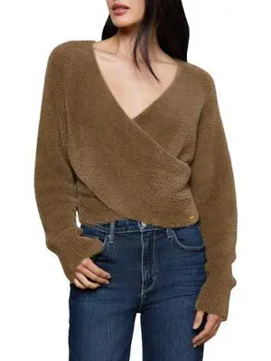 L'Agence Antonella Surplice Neck Sweater - Driftwood