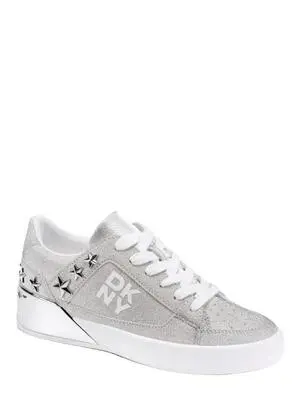 Dkny Embellished Platform Sneakers - Silver