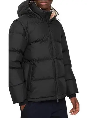 Burberry Detachable Sleeve Puffer Jacket - Black