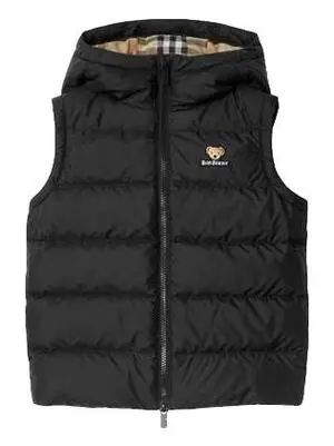 Burberry Nylon Hooded Puffer Gilet - Black