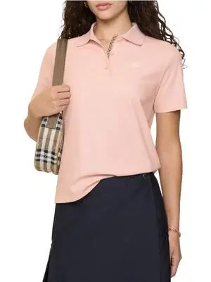 Burberry Cotton Piqué Polo Shirt - Posy Pink