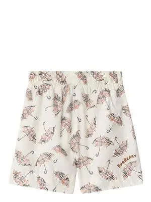 Burberry Cotton Umbrella Shorts - Calico White