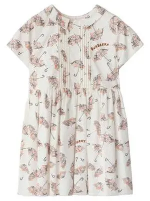 BURBERRY Umbrella Print Cotton Dress