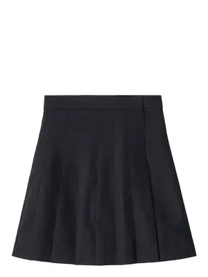 Burberry Pleated Cotton-blend Twill Skirt - Storm Blue