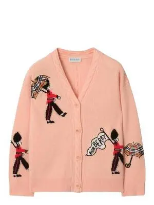 Burberry London Guards Wool Cardigan - Shell Pink