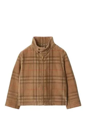 Burberry Check Corduroy Harrington Jacket - Archive Beige