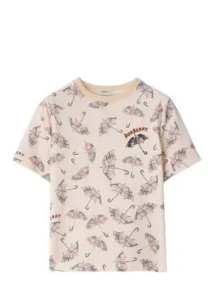 BURBERRY Umbrella Cotton T-shirt