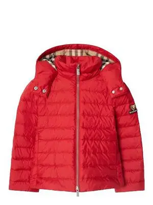 Burberry Hooded Puffer Jacket - Poppy Red