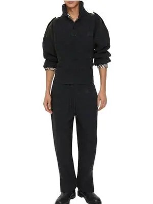 Burberry Wool Track Pants - Tarmac Grey