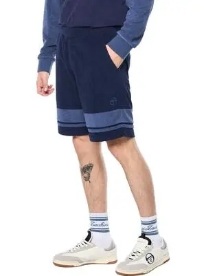 SERGIO TACCHINI Sergio Tacchini Alvar Terry Towel Shorts With Damarindo Stripes Eclipse