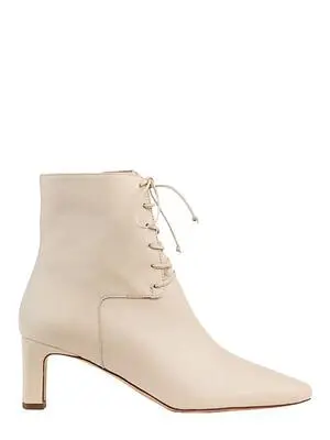 LK BENNETT Betty Suede Heeled Boots - Cre-ecru