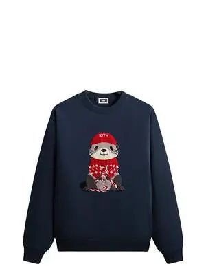 Kith Kithmas Otter Nelson Crewneck Sweatshirt - Nocturnal