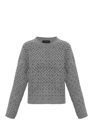 Fabiana Filippi Sequin-embellished Knit Sweater - Grey