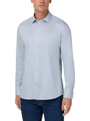 Boggi Milano Regular Fit Jersey Shirt - Light Blue