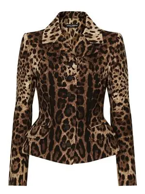 Dolce & Gabbana Single-breasted Leopard Print Jacket - Animal Print