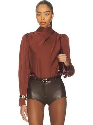 Astr The Label Ivonne Long Sleeve Top - Rust