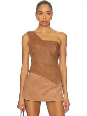 ZULEYHA KURU Maud Corset Top - Brown