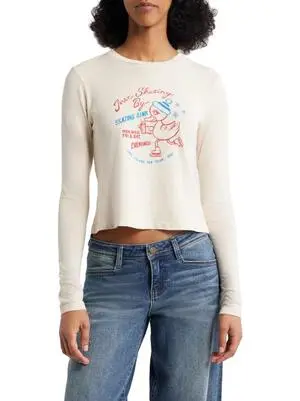 Daydreamer Cotton Graphic Long Sleeve T-shirt - Dirty White