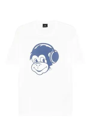 Paul Smith Monkey Headphone Cotton T-shirt - White