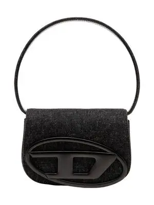 DIESEL 1dr Denim Shoulder Bag - Black