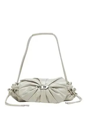 DIESEL Scrunch Leather Shoulder Bag - White