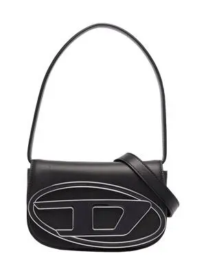 DIESEL 1dr Leather Shoulder Bag - Black
