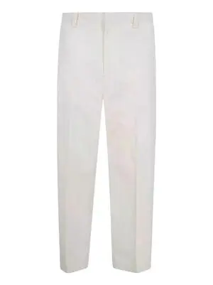 JIL SANDER Cotton Trousers - Neutrals