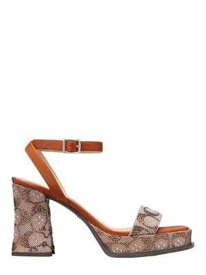 COACH Logo-patterned Platform Sandals - Brown
