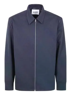 JIL SANDER Zip-up Shirt - Blue