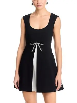 Cinq À Sept Jo Bow Dress - Black/ivory