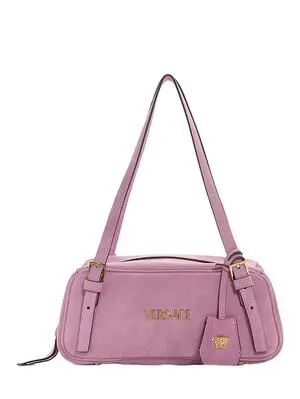 Versace Tag Bowling Shoulder Bag - Dusty Mauve