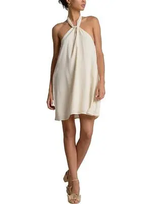Elan Open Back Halter Dress - Off White
