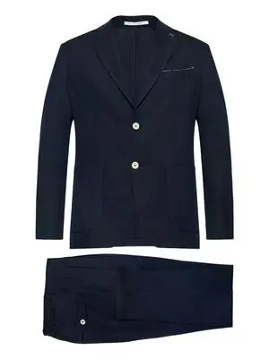 Eleventy Buttoned Suit - Blue
