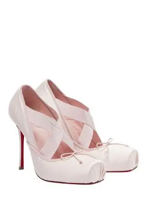 CHRISTIAN LOUBOUTIN Cassiastic 100 Crêpe Satin Pumps - Pink