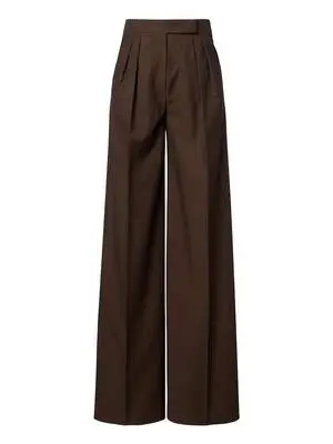 Max Mara Quorum Wide-leg Virgin Wool Pants - Brown